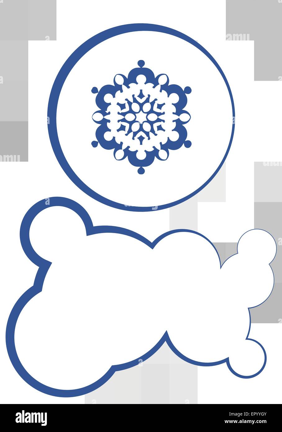 snowflake and textbox Stock Vector Image & Art - Alamy