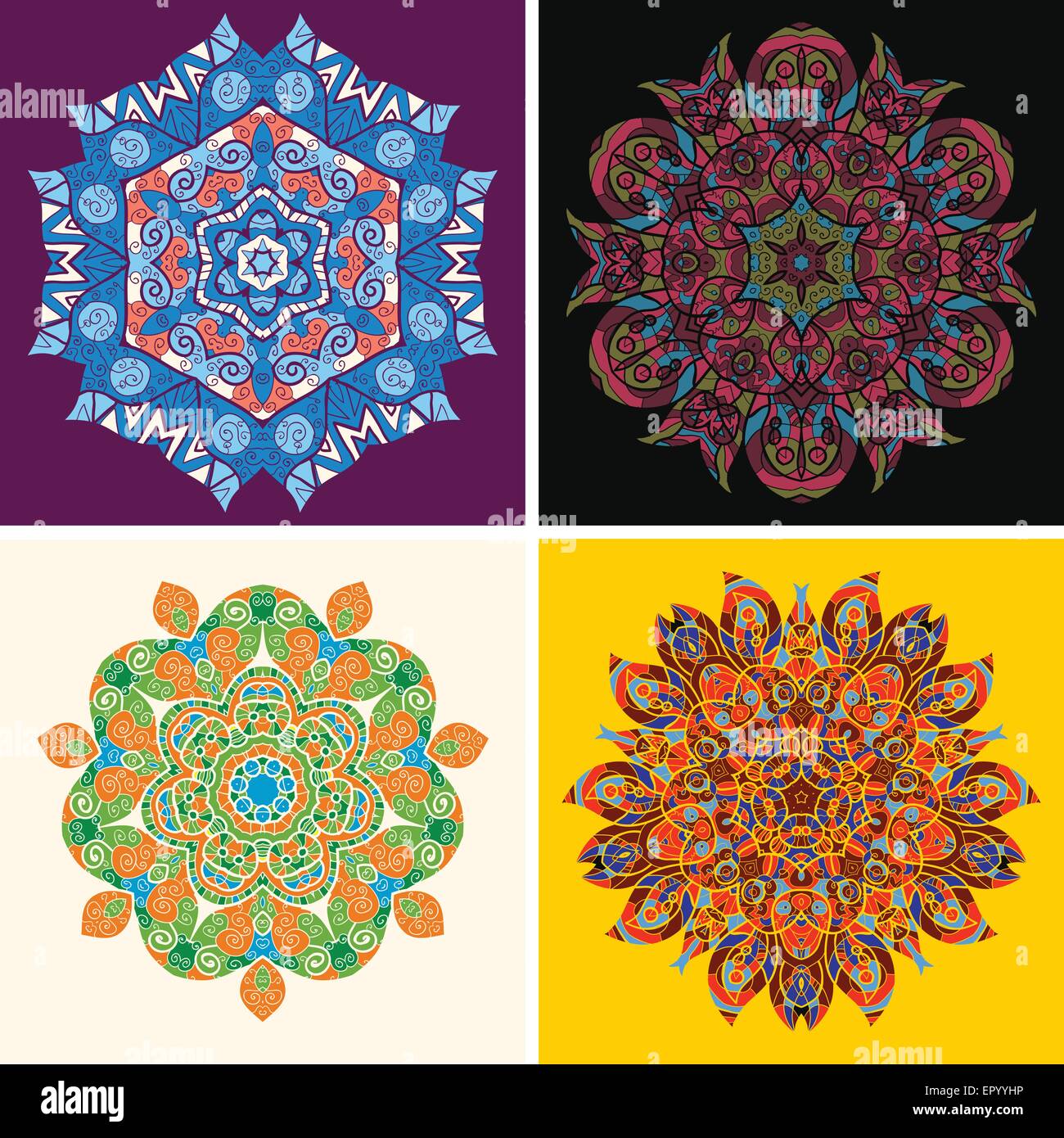 Set of isolated design elements with abstract pattern Stock Vector ...