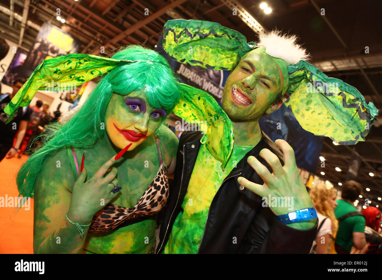 London, UK. 23rd May 2015. Participants at MCM Comic Con, Excel, London ...
