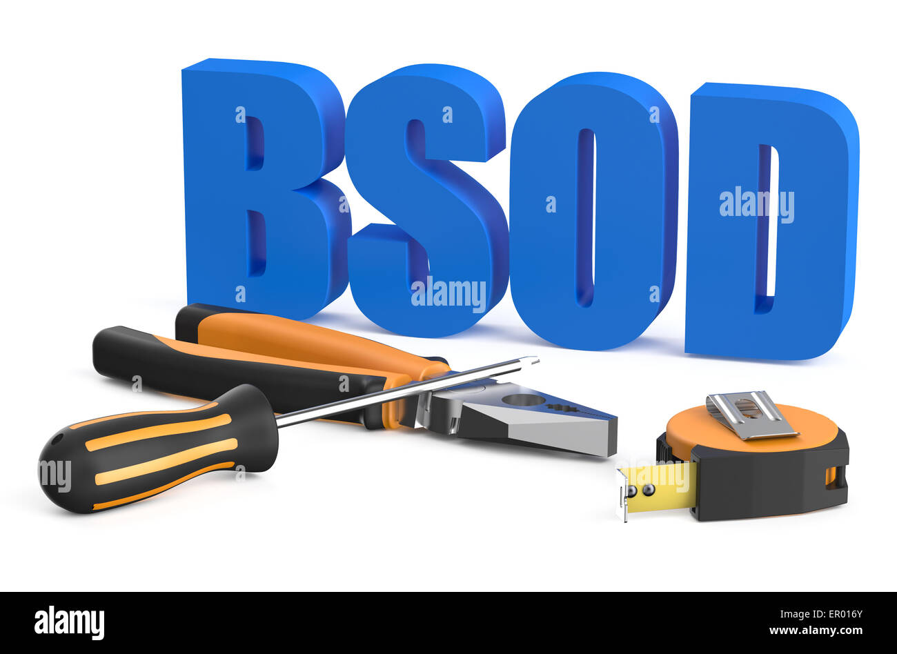 BsOD service concept isolated on white background Stock Photo - Alamy