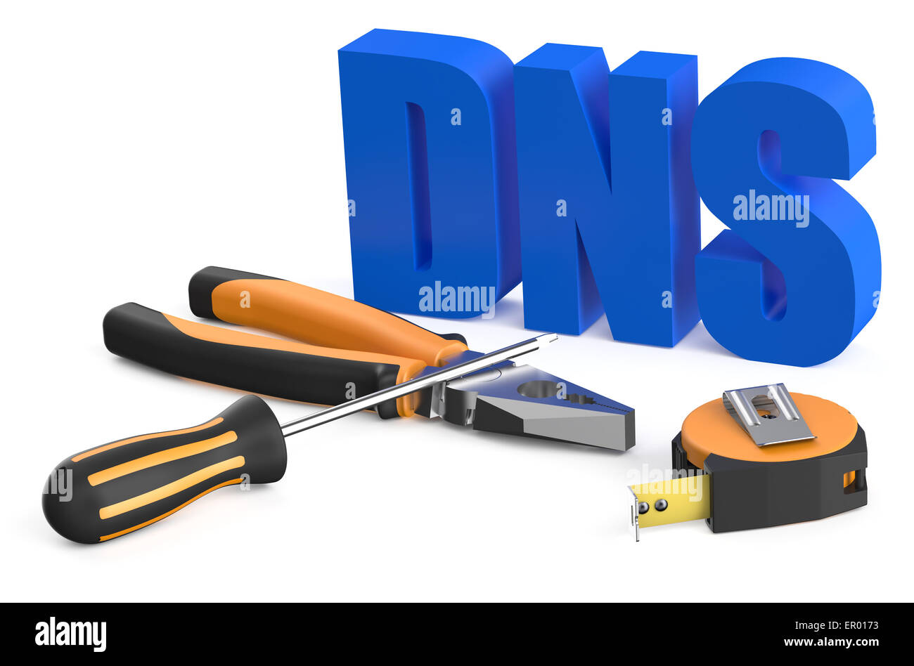 DNS concept isolated on white background Stock Photo - Alamy