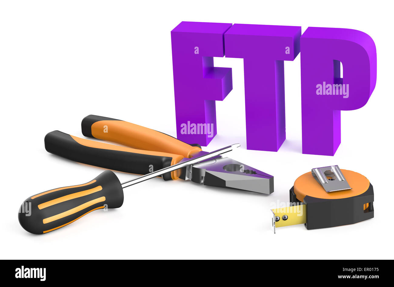 FTP service concept isolated on white background Stock Photo - Alamy