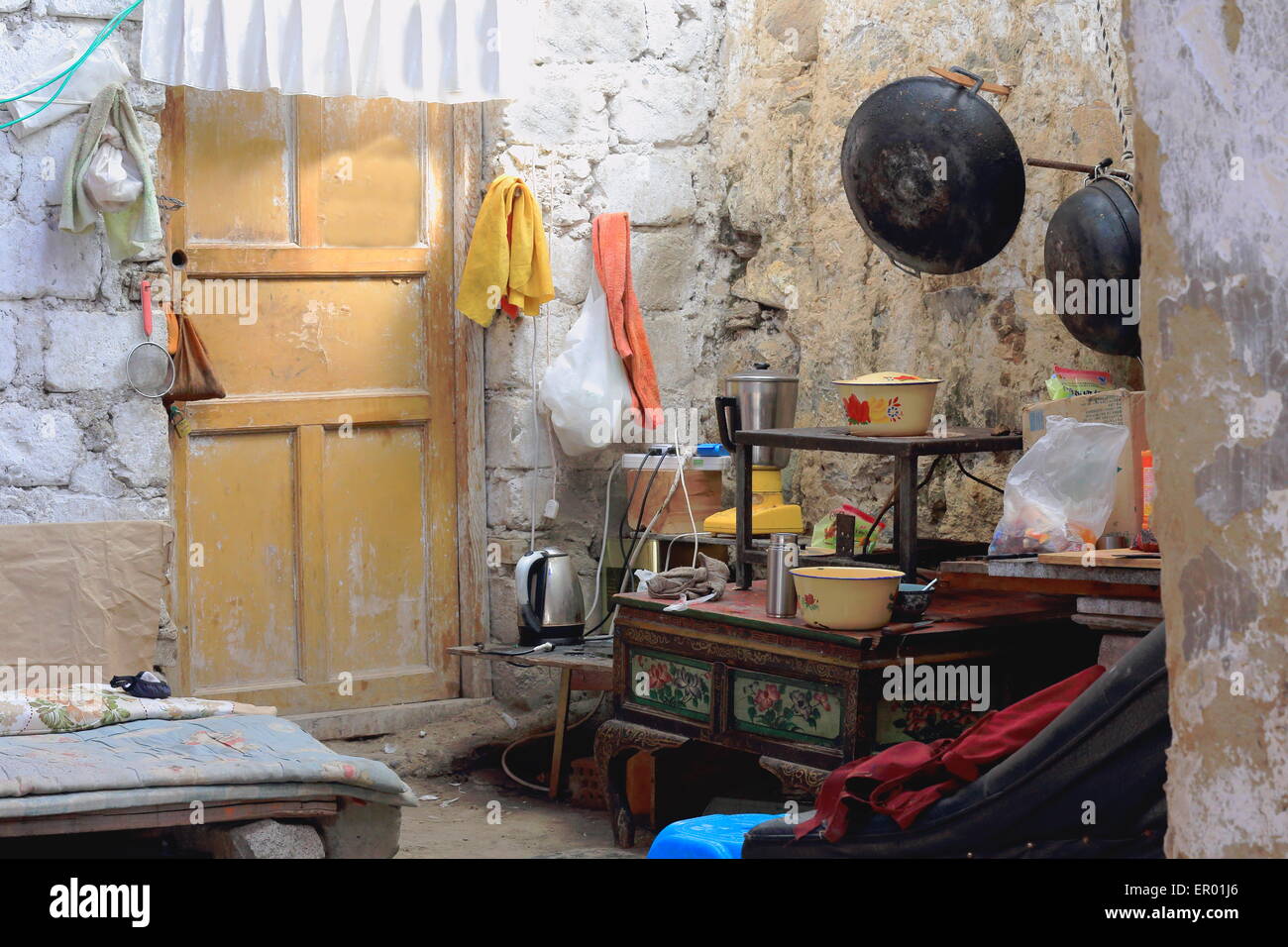 KItchen of a monk.s house halfway up to the main buildings of the 4885 ...