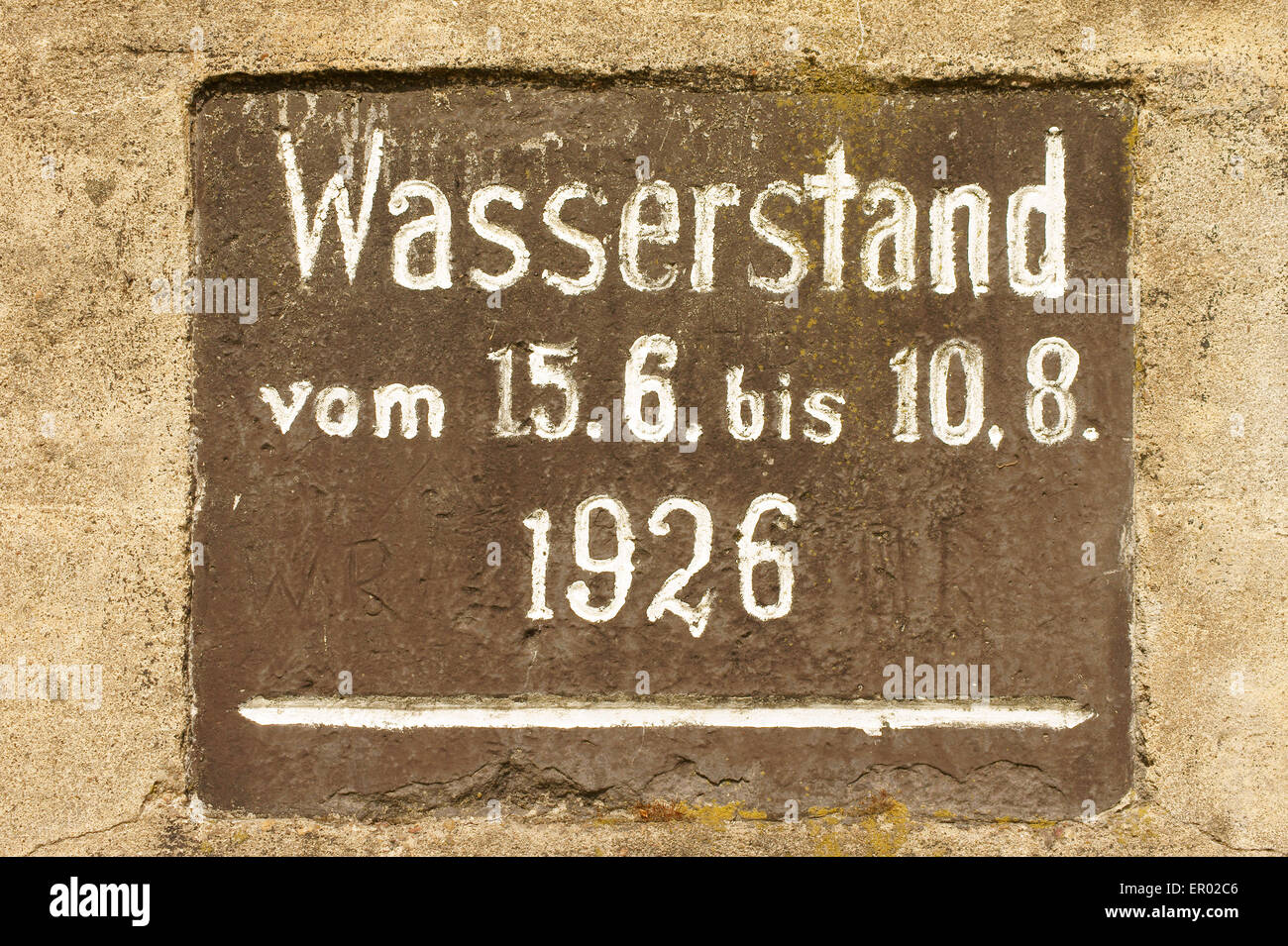 High water mark sign hi-res stock photography and images - Alamy