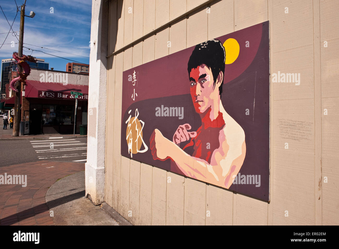 Iconic Bruce Lee Poster China Town street scene Seattle Washington ...