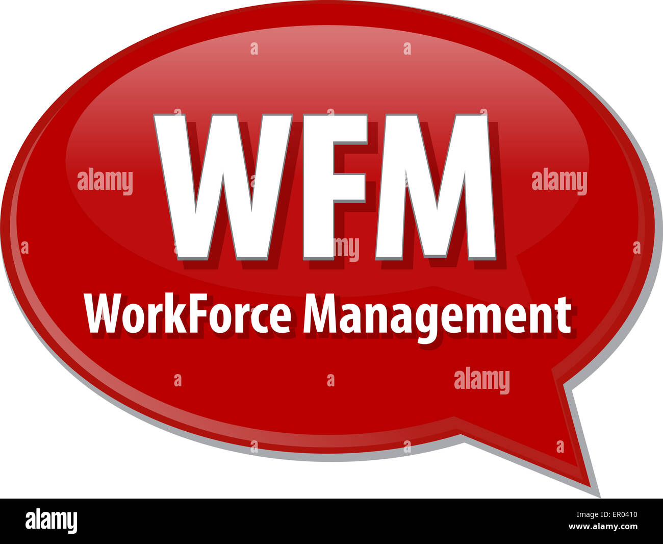 word speech bubble illustration of business acronym term WFM WorkForce ...