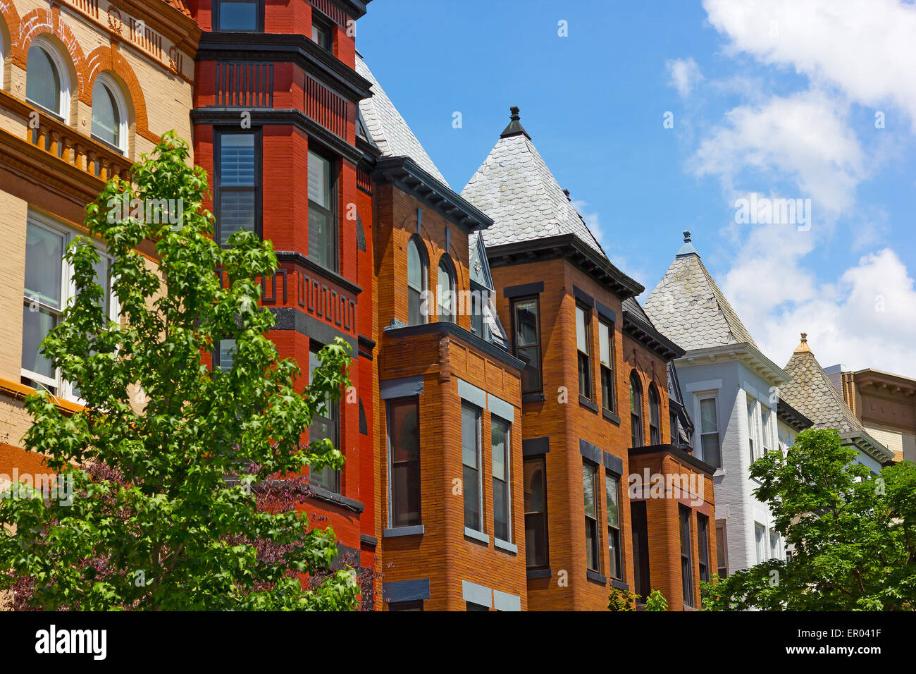 Historic residential architecture of Washington DC Stock Photo - Alamy