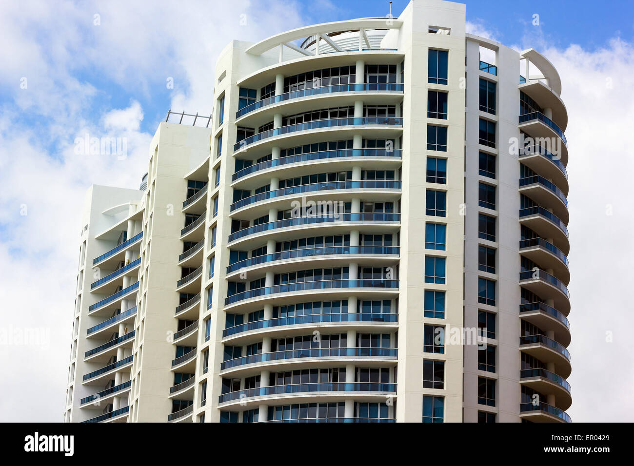 A modern skyscraper near the ocean beach Stock Photo - Alamy