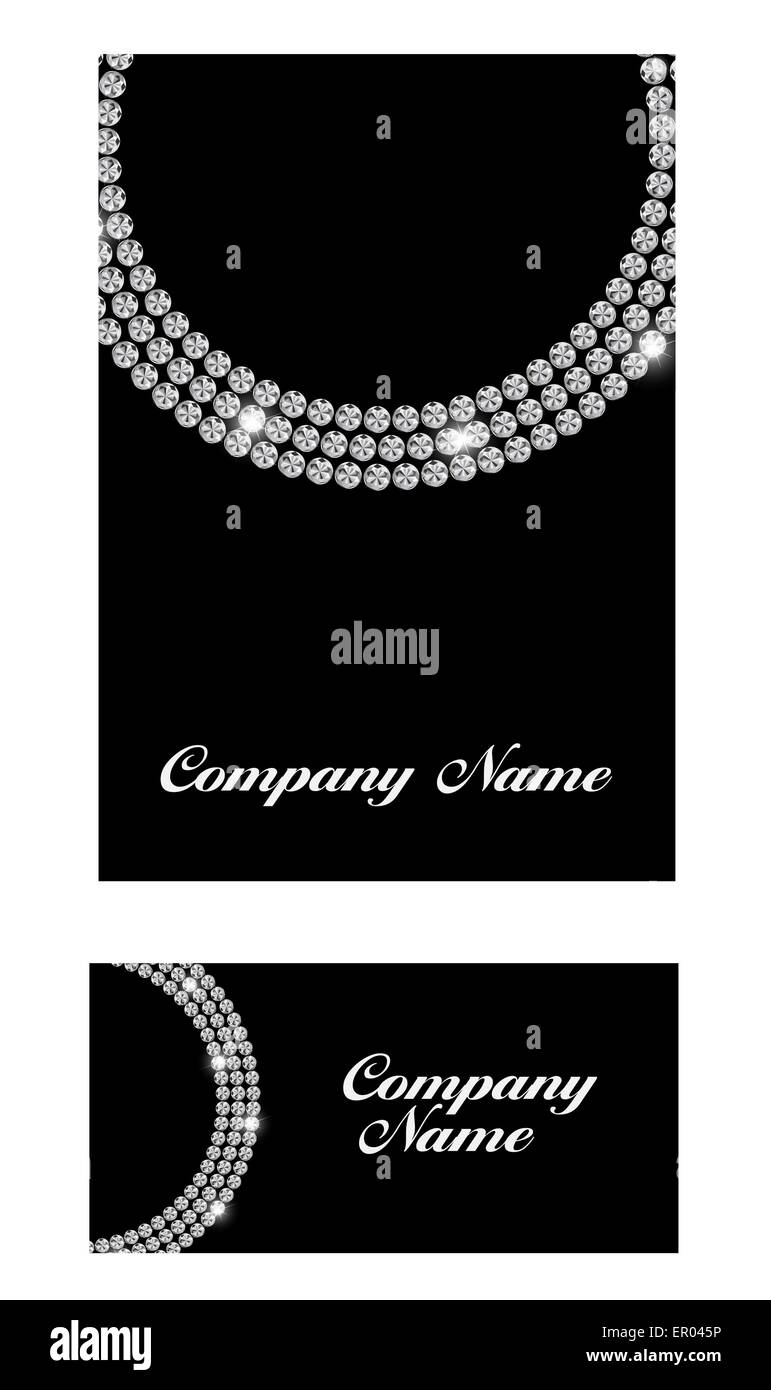 Abstract Luxury Black Diamond Business Card Vector Illustration Stock ...