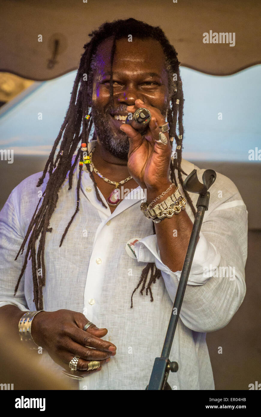 Yorkshire, UK. 23rd May, 2015. Levi Roots performing tracks from his ...