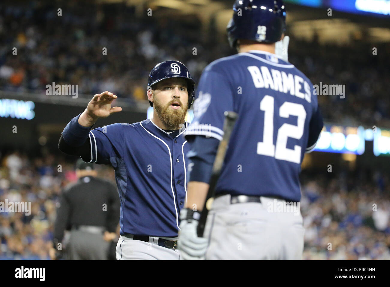 Los Angeles, CA, USA. 22nd May, 2015. San Diego Padres catcher Derek ...