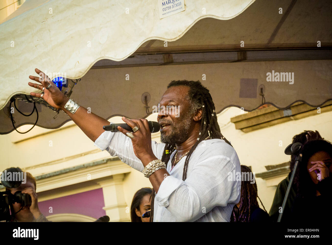 Yorkshire, UK. 23rd May, 2015. Levi Roots performing tracks from his ...
