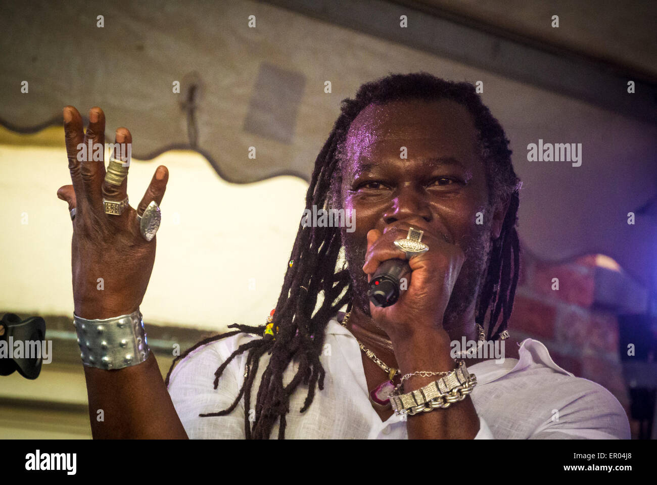 Yorkshire, UK. 23rd May, 2015. Levi Roots performing tracks from his ...