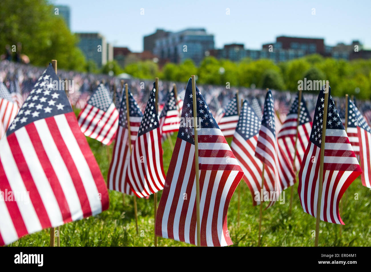 Boston, MA, USA. 23rd May, 2015. A general view of the 37,000 flags ...
