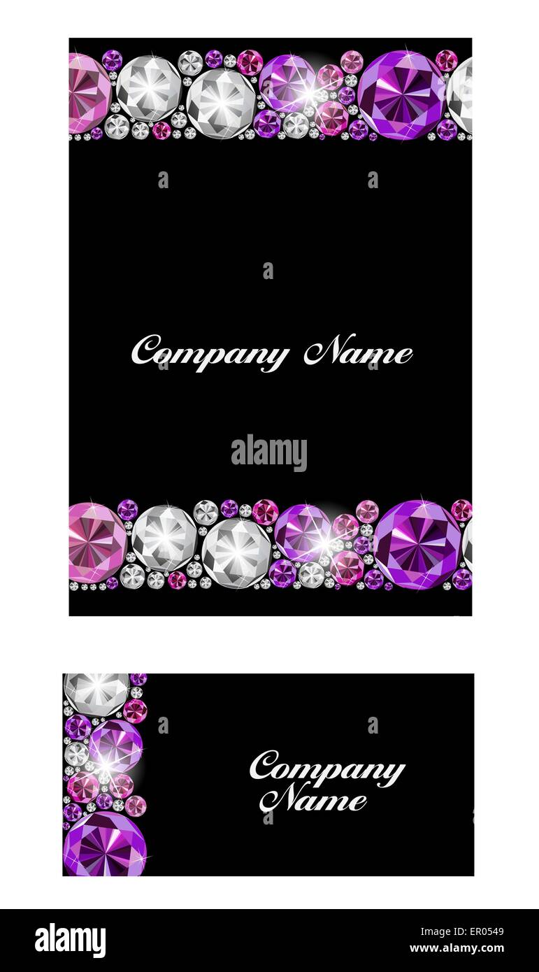 Abstract Luxury Black Diamond Business Card Vector Illustration Stock ...
