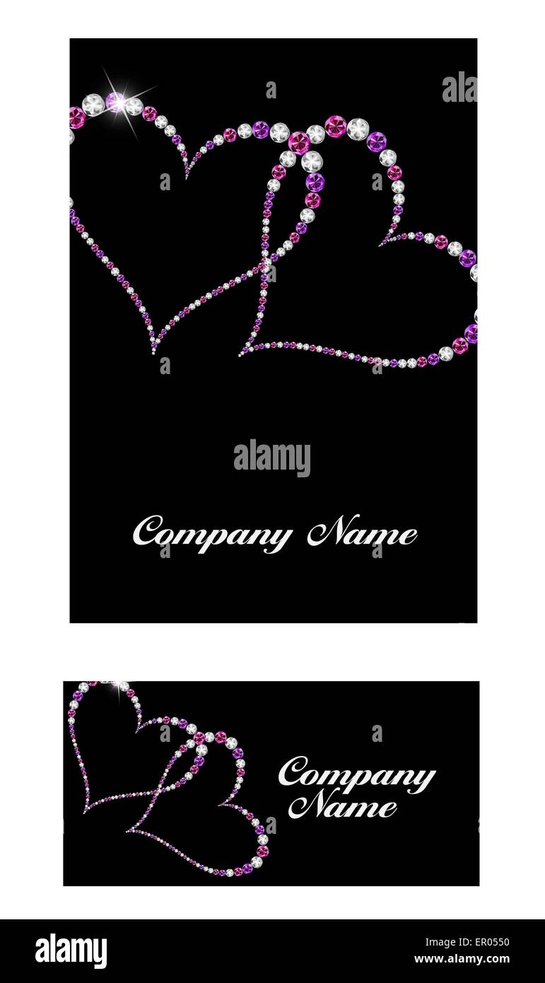 Abstract Luxury Black Diamond Business Card Vector Illustration Stock ...