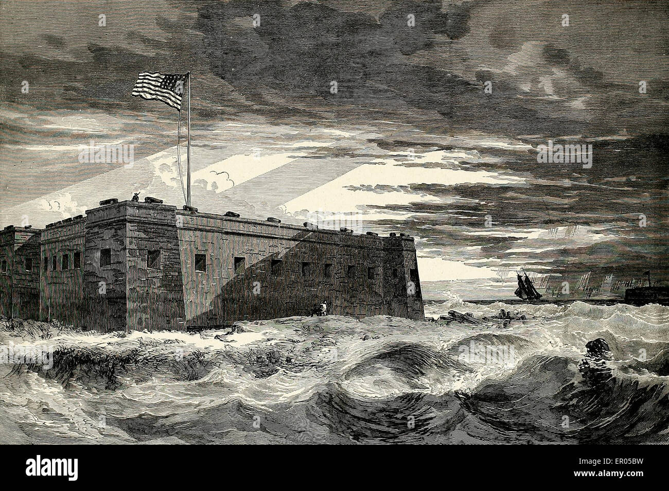 Fort Pickens, Pensacola, Florida at the time of the USA Civil War, 1861 ...