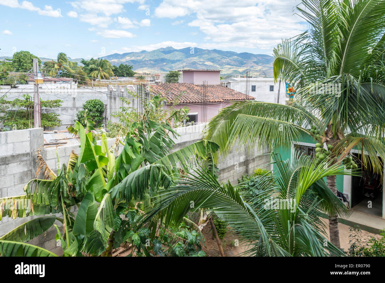 Roof top view of a part of Chiquimulilla Santa Rosa Guatemala Stock ...