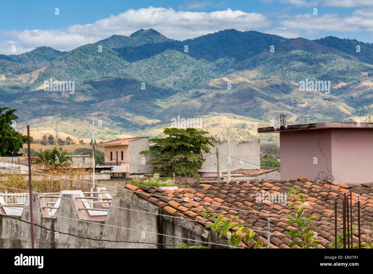 Roof top view of a part of Chiquimulilla Santa Rosa Guatemala Stock ...