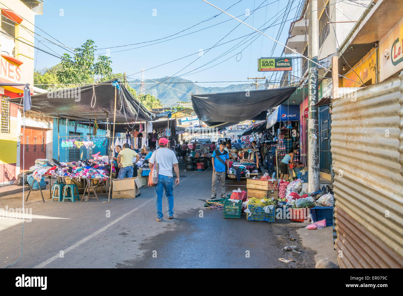 Street market in Guazacapan Guatemala Stock Photo - Alamy