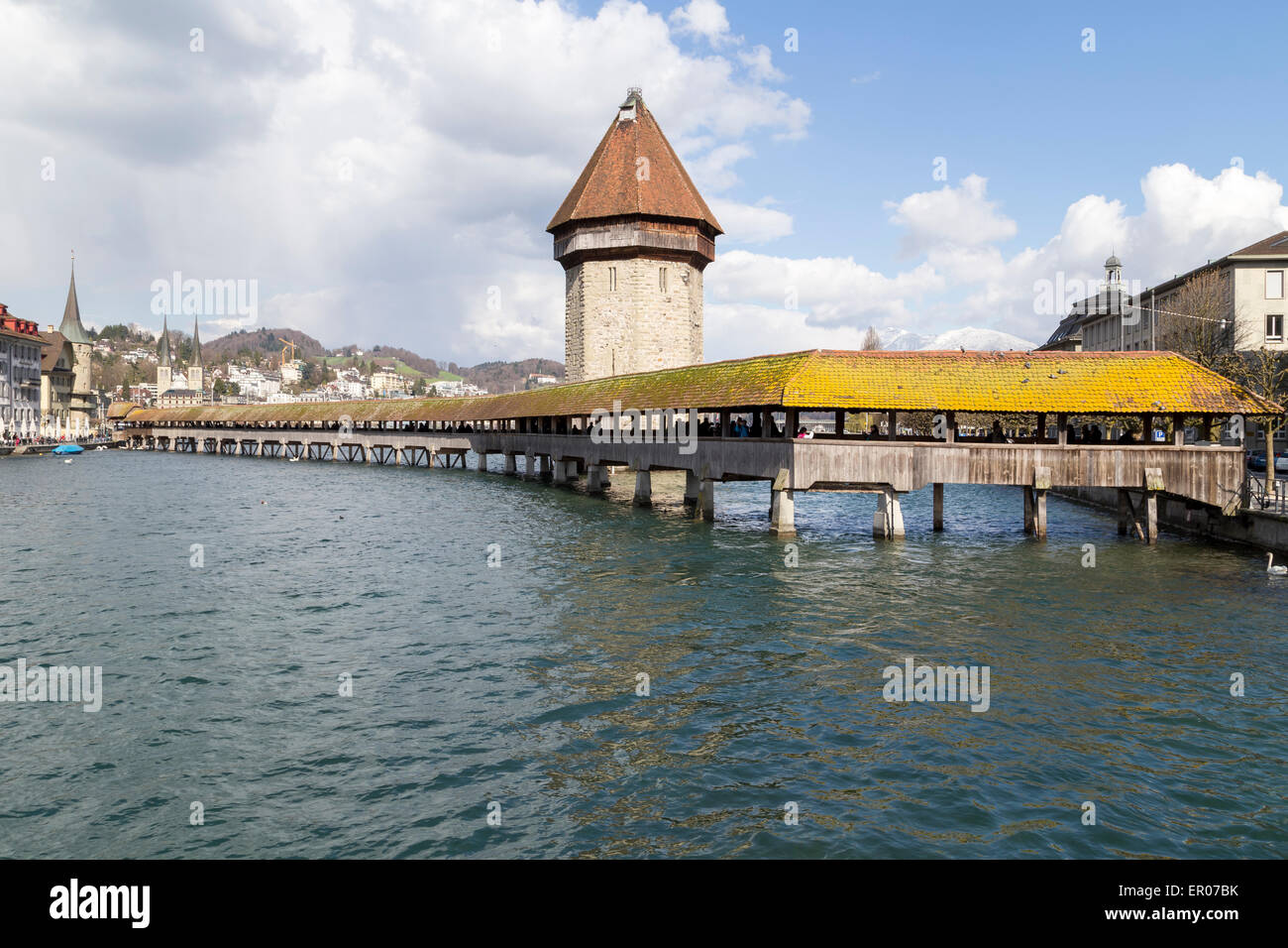Chapel Bridge in Lucerne, Switzerland Stock Photo - Alamy