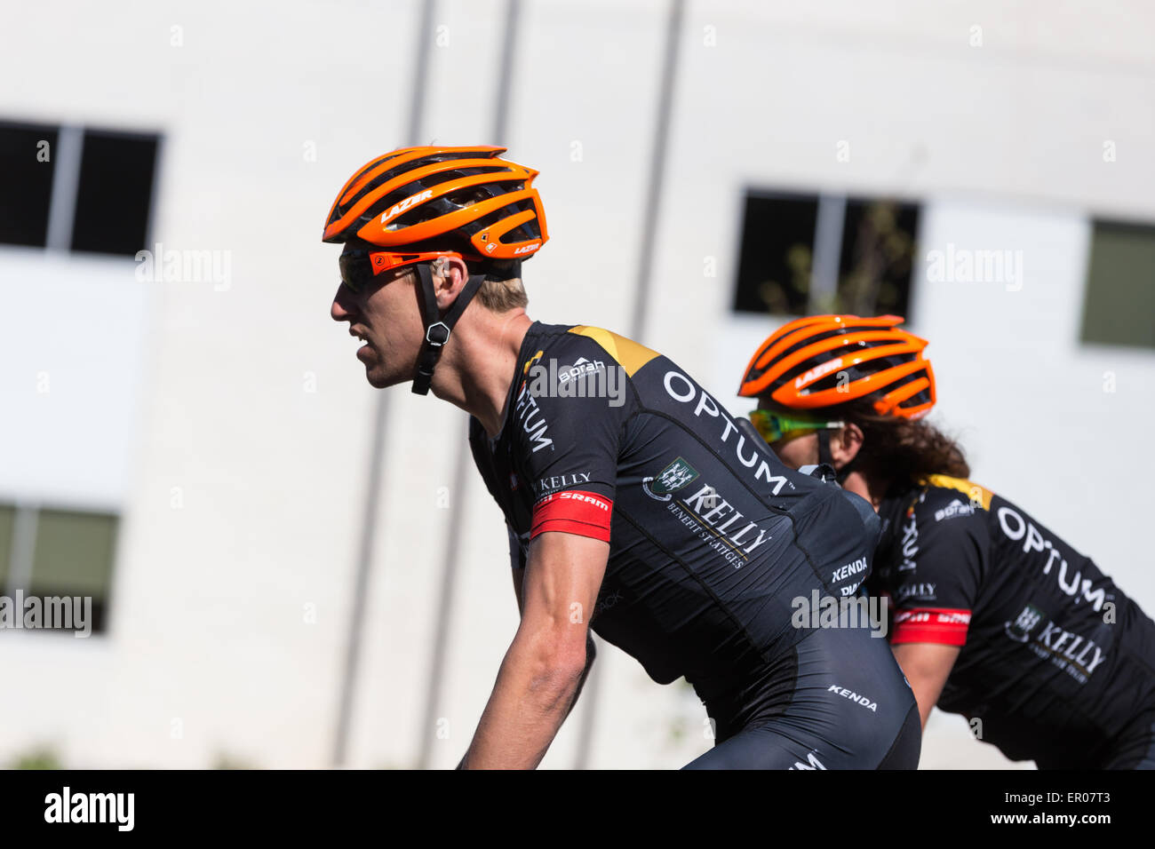 Chattanooga, Tennessee, USA. 23rd May, 2015. Professional cyclists Tom ...