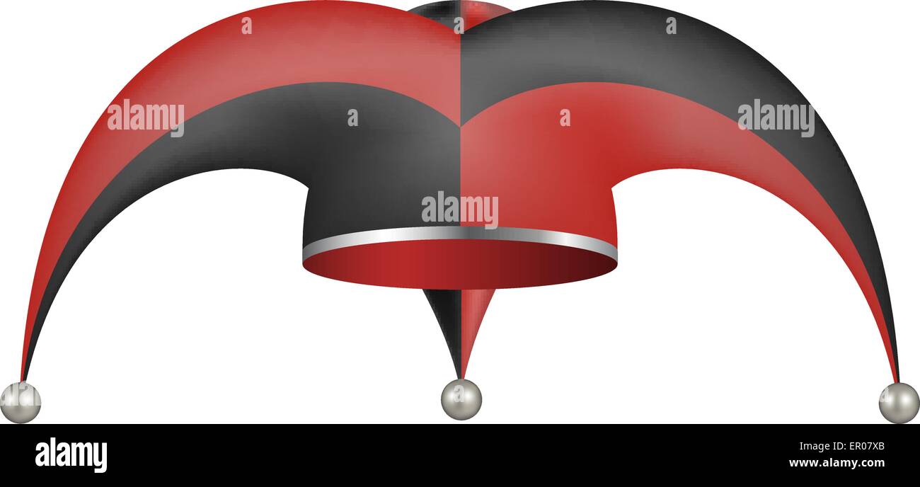Black And Red Jester Hat