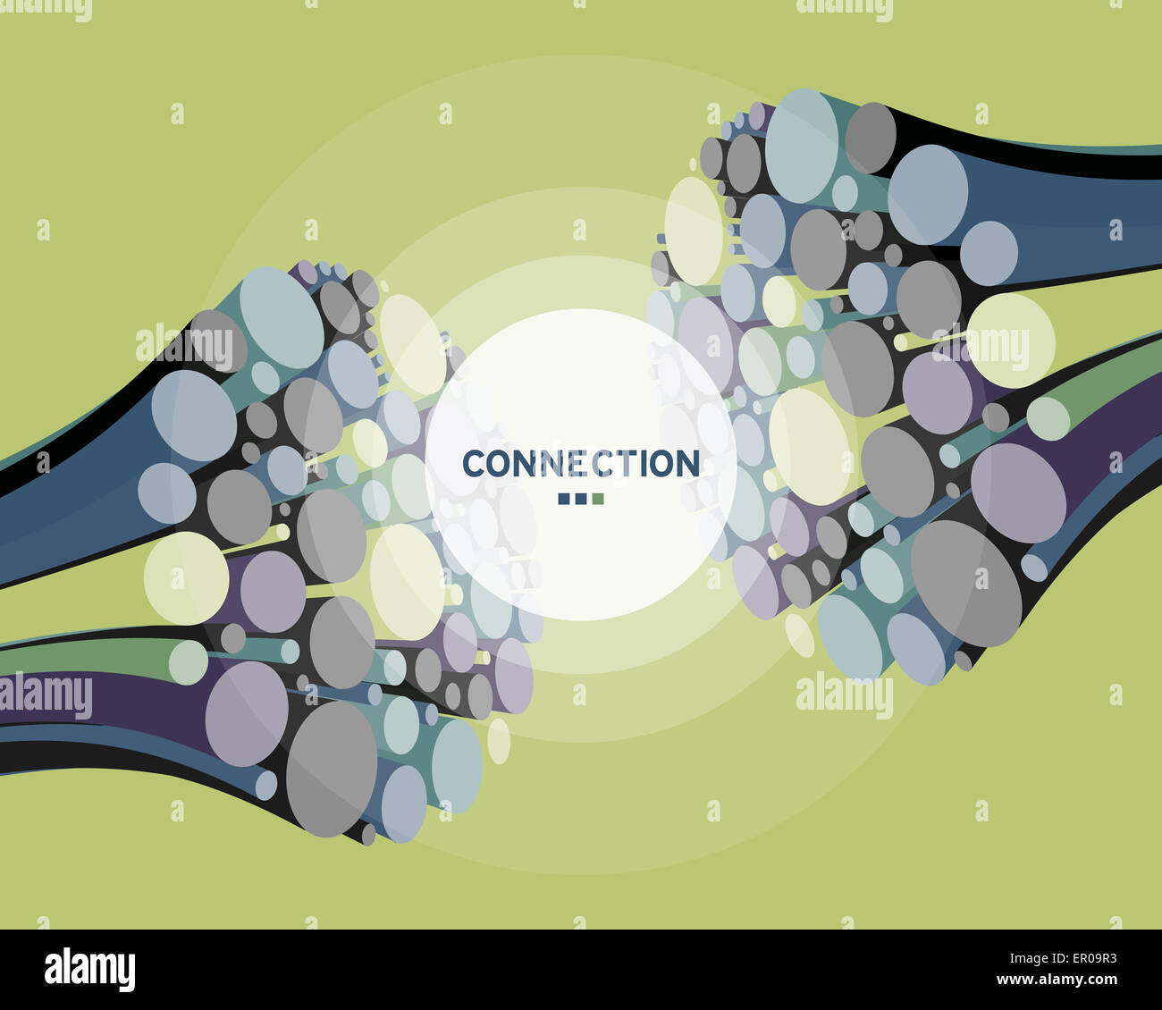 3d abstract string wire artwork background. Connect. Optical fibres ...