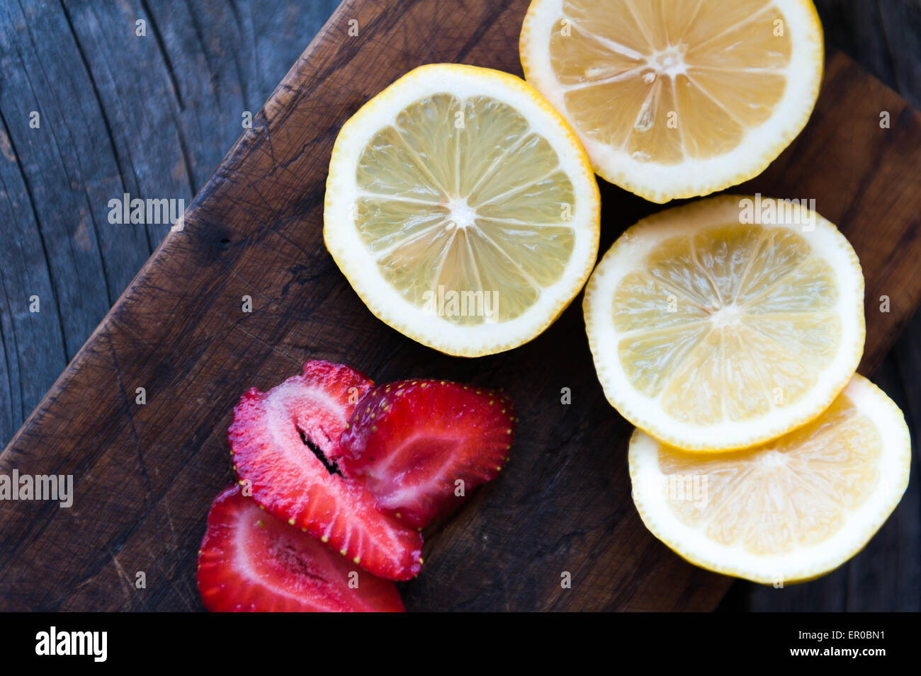 Strawberry and lemon Stock Photo - Alamy