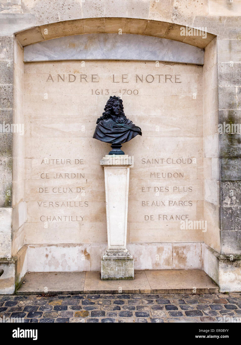 Bronze bust of Andre le Notre designer and landscape architect of ...