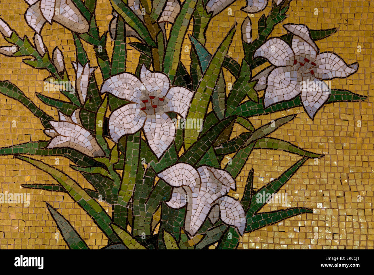 Reredos mosaic detail, St. Michael and All Angels Church, Great Witley ...