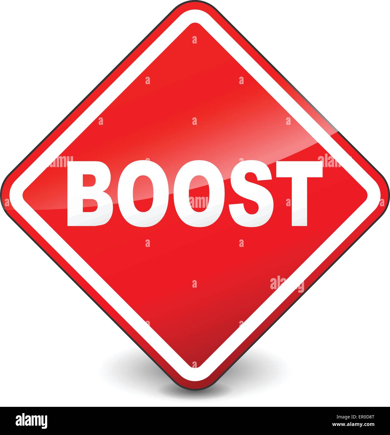 Illustration of red boost sign on white background Stock Vector Image ...