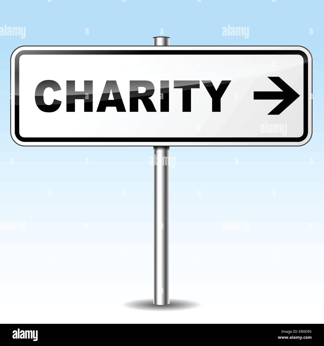 Illustration of charity sign on white background Stock Vector Image ...