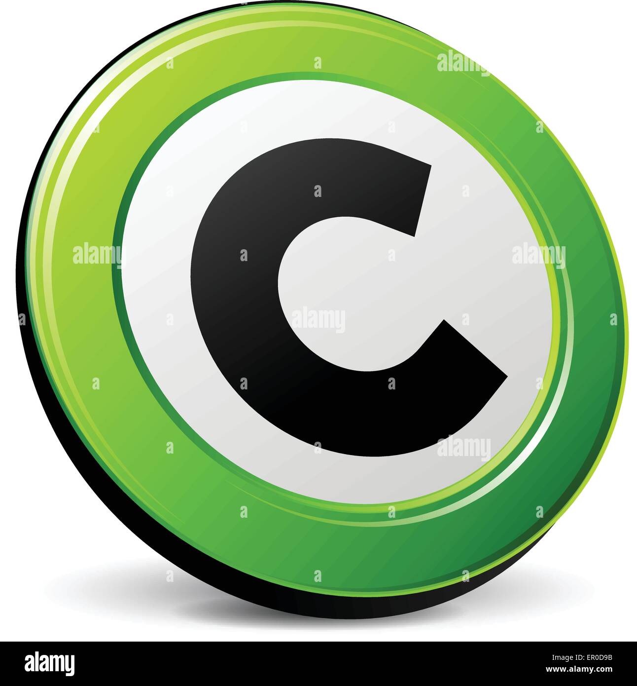 Copyright symbol button on Stock Vector Images - Alamy