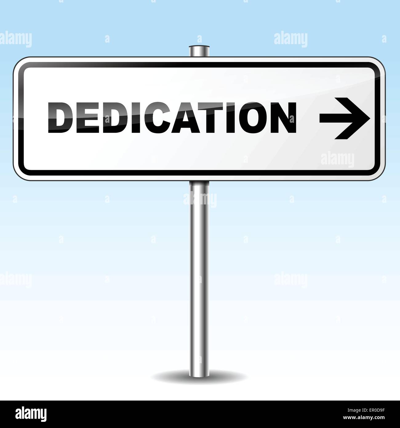 Illustration of dedication sign on sky background Stock Vector Image ...