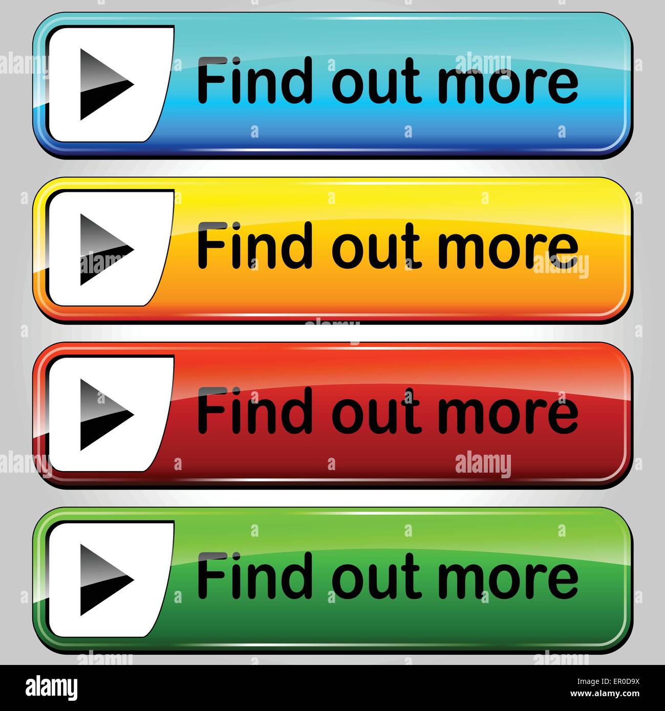 illustration of colorful find out more web buttons set Stock Vector ...