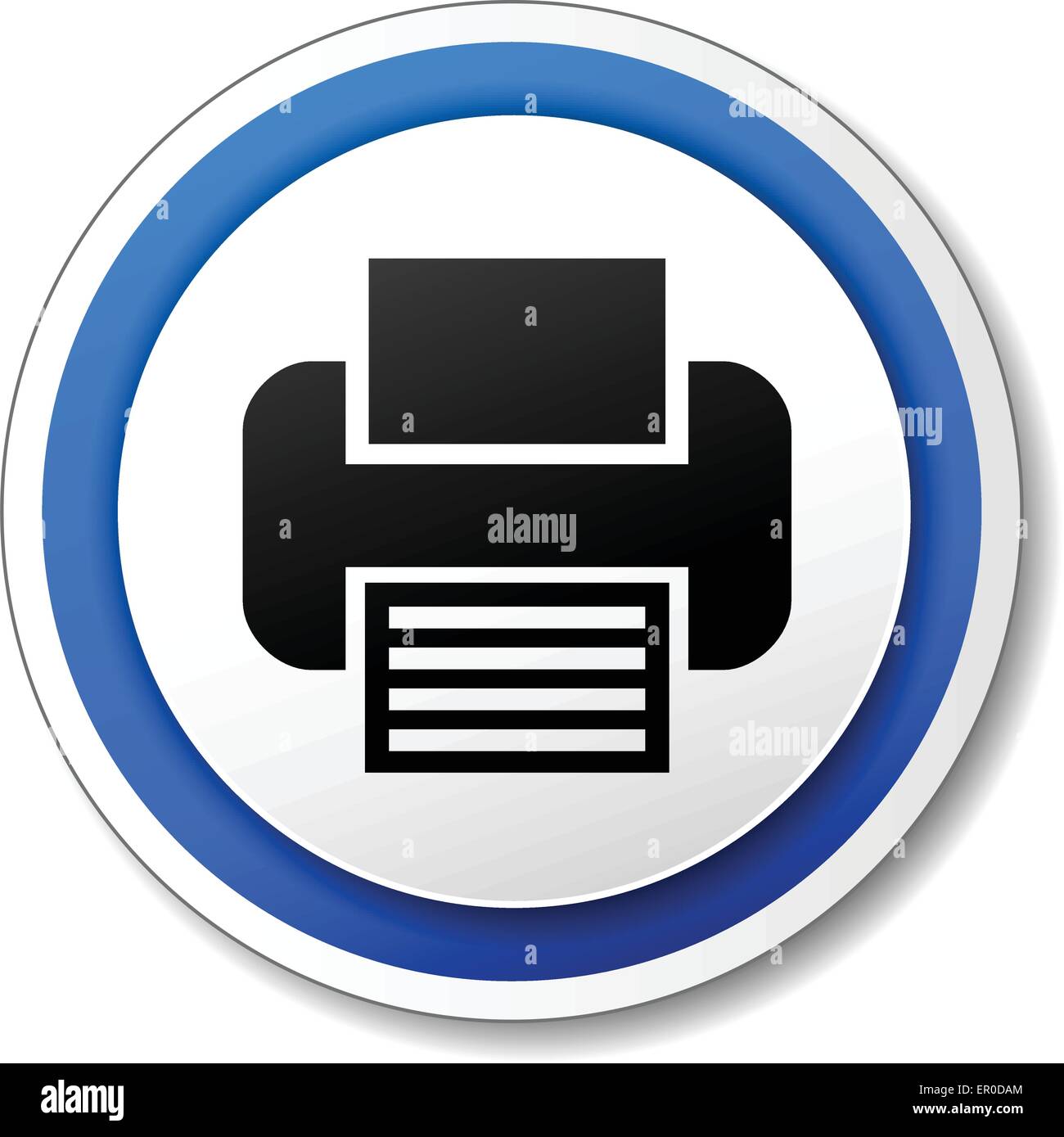 Blue And White Print Icon