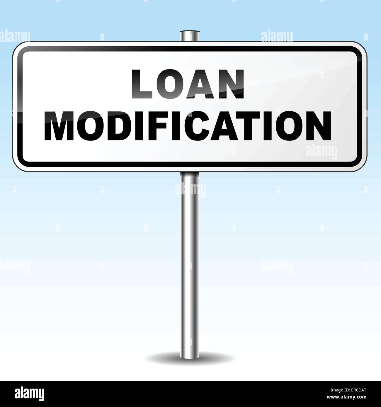 Illustration of loan modification sign on sky background Stock Vector ...