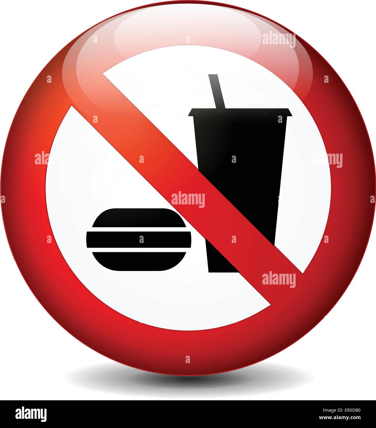 No Eating Sign Vector