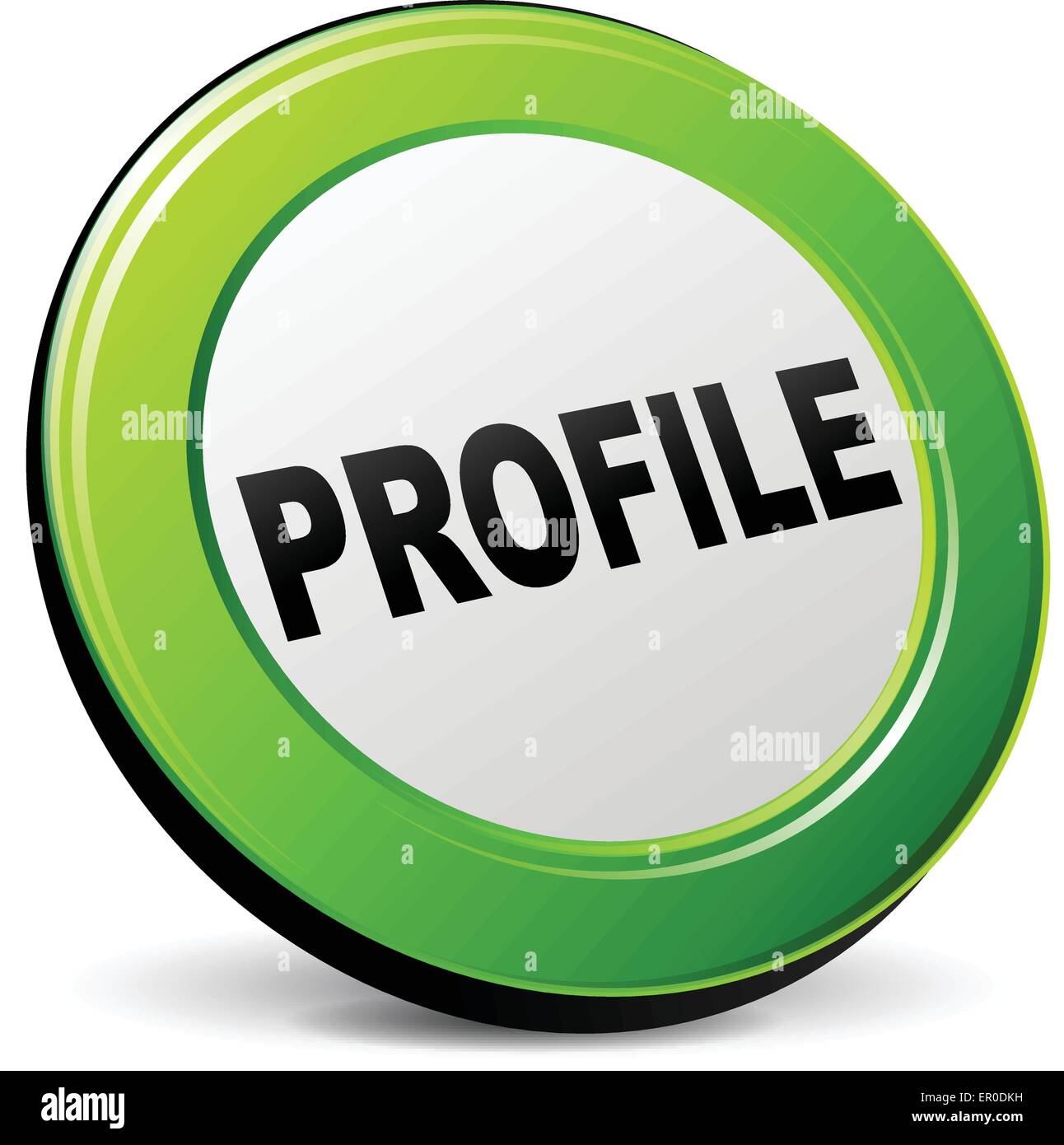 Illustration of green profile icon on white background Stock Vector ...