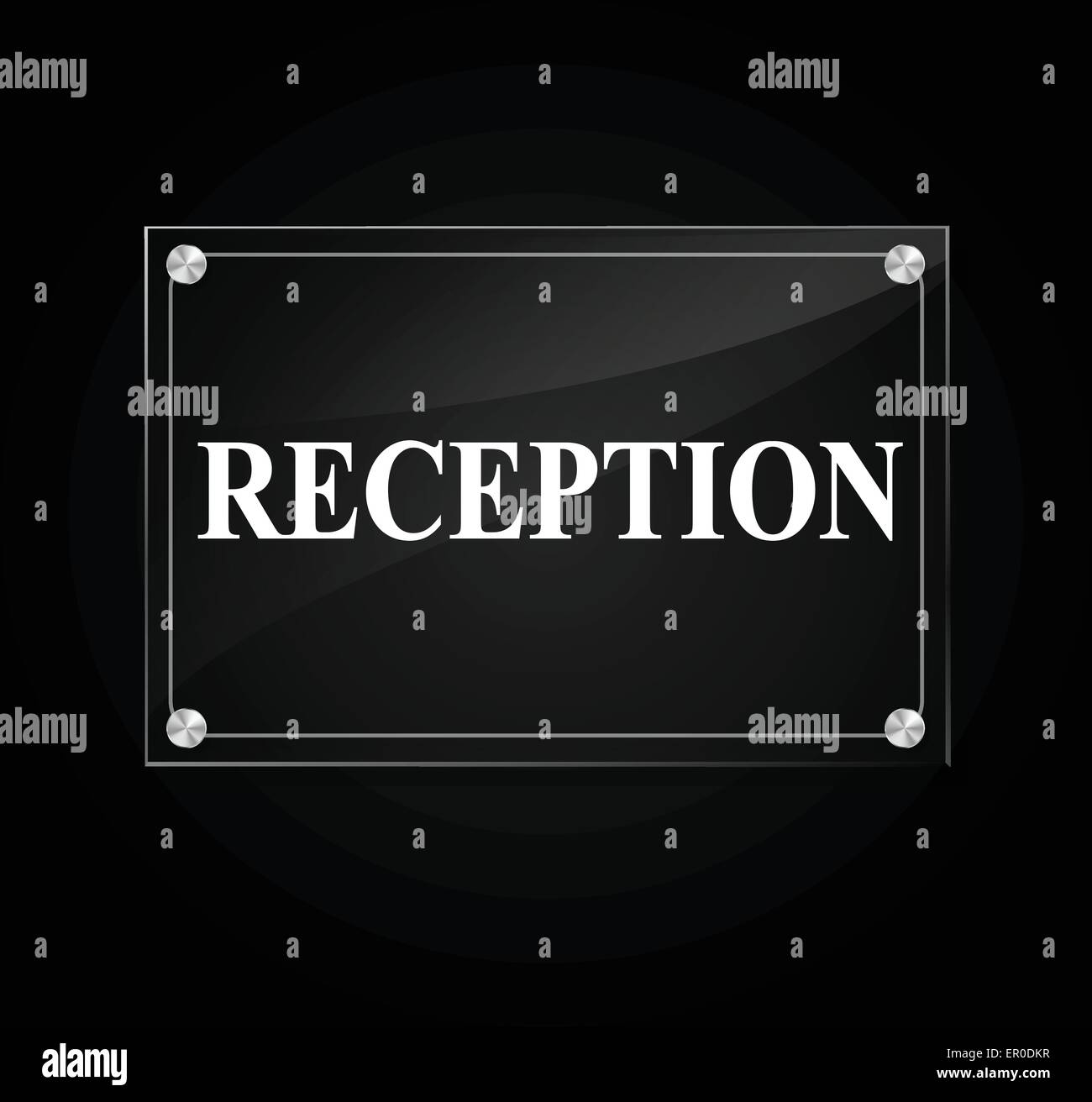 Illustration of reception sign on black background Stock Vector Image ...