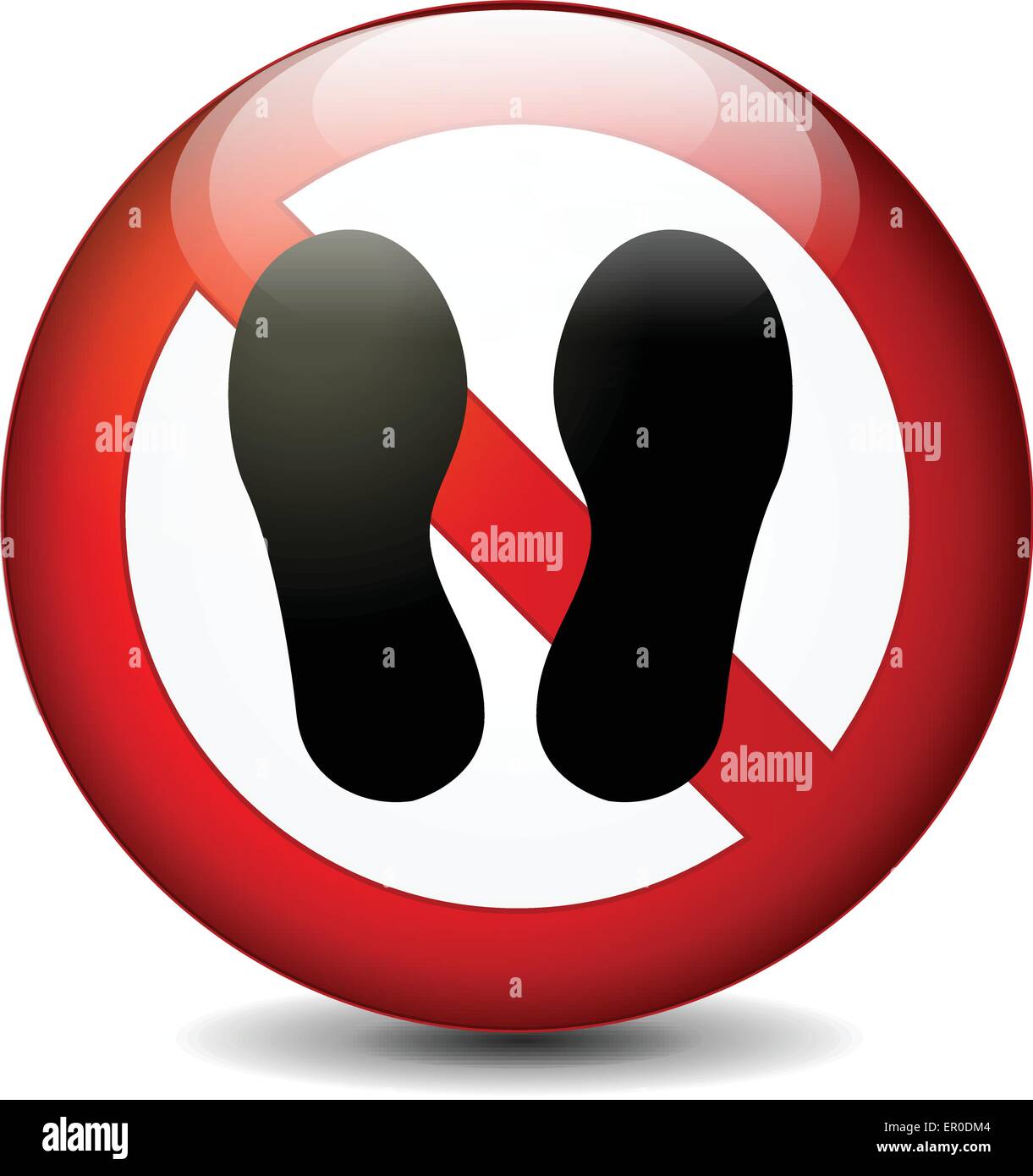 Illustration of no stay here round sign on white background Stock ...