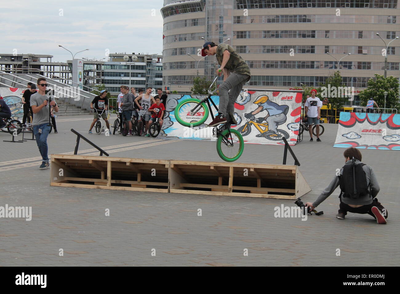 extreme bicycle show on festival of street culture Minsk Street Gamez ...