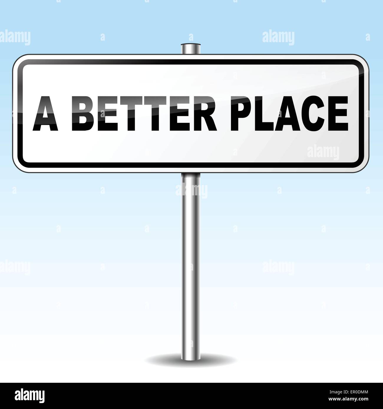 Illustration of better place sign on sky background Stock Vector Image ...
