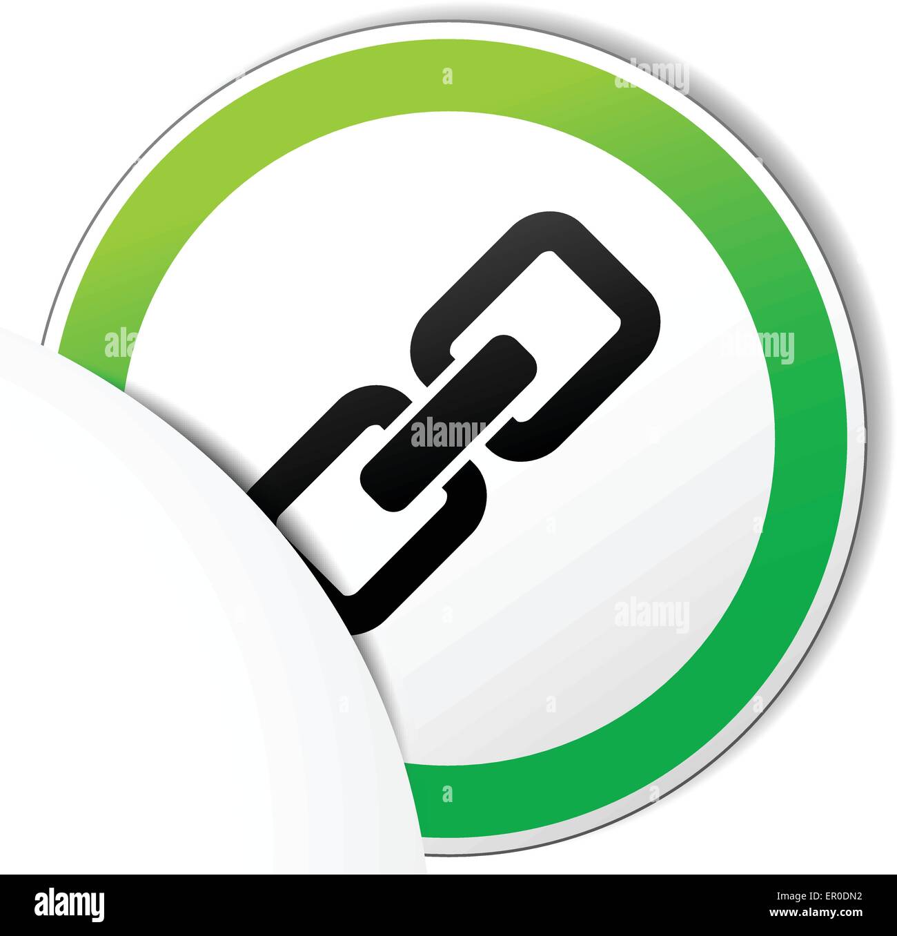 Illustration of chain paper icon on white background Stock Vector Image ...