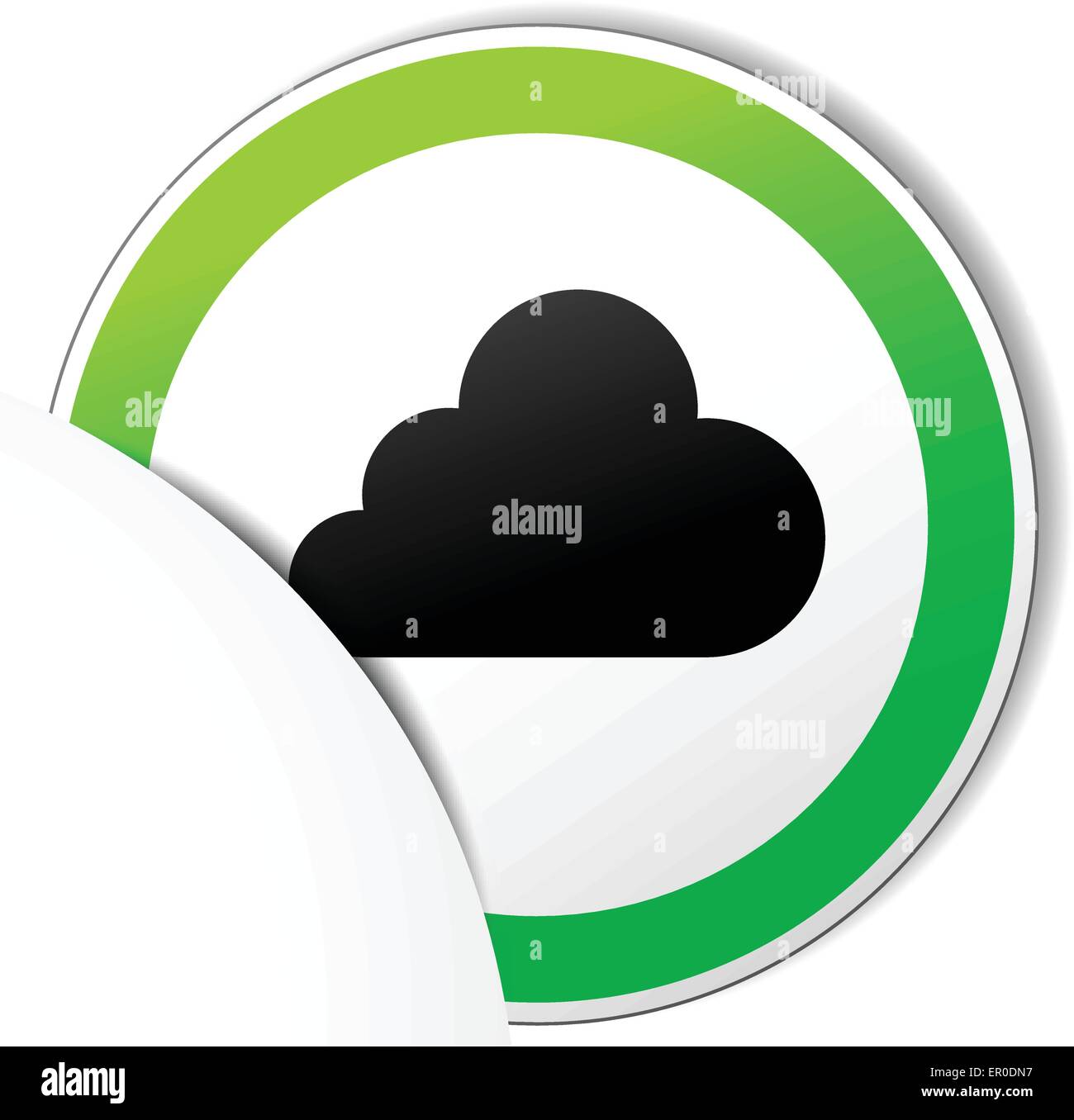 Illustration of cloud paper icon on white background Stock Vector Image ...