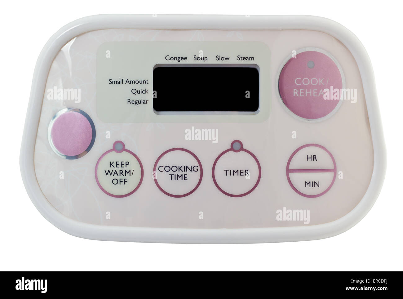 Buttons on control panel of rice cooker Stock Photo - Alamy