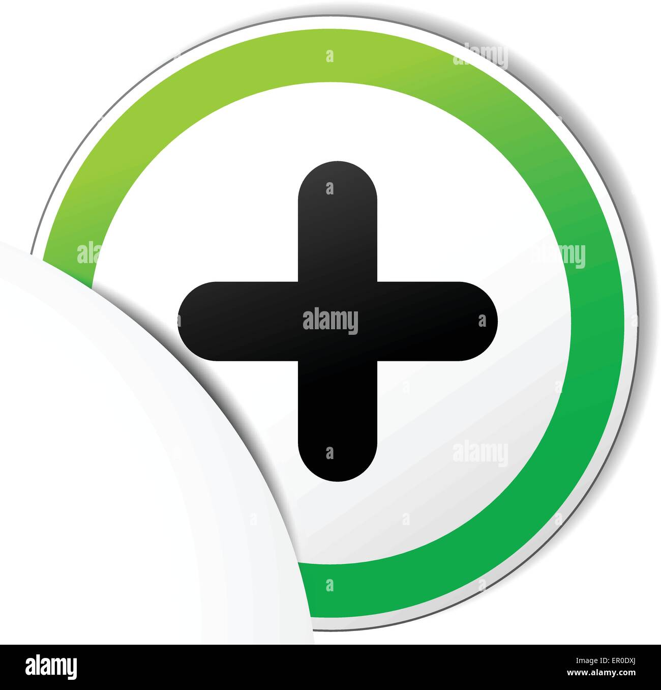 Symbol plus on white Stock Vector Images - Alamy