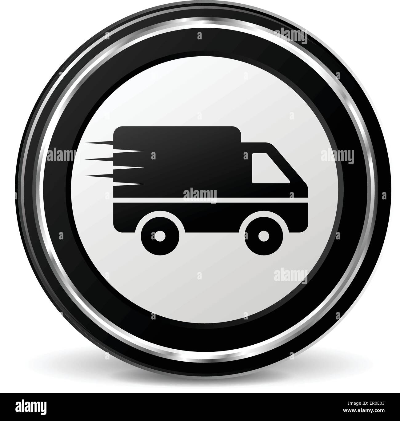 Illustration of metal round icon for delivery Stock Vector Image & Art ...