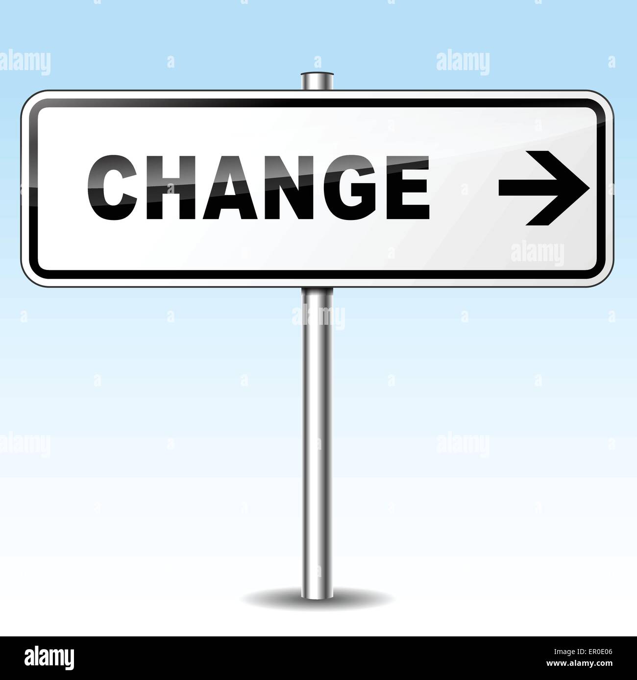Illustration of change sign on sky background Stock Vector Image & Art ...